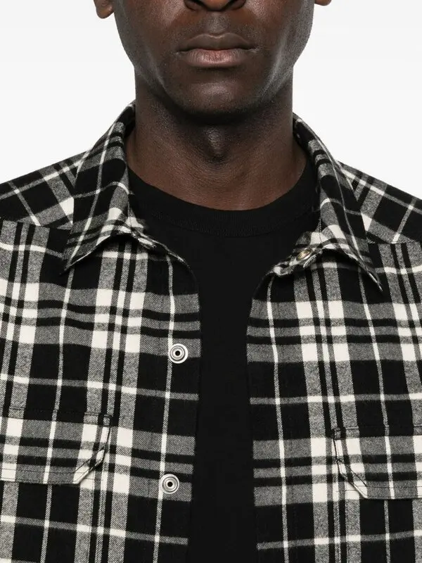 Rick Owens Temple Checked Cotton Shirt