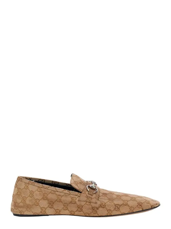Gucci Gg Canvas Horsebit Loafers - Multicolor
