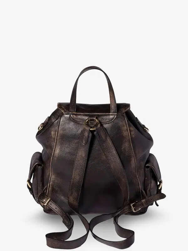 Miu Miu Distressed Leather Backpack