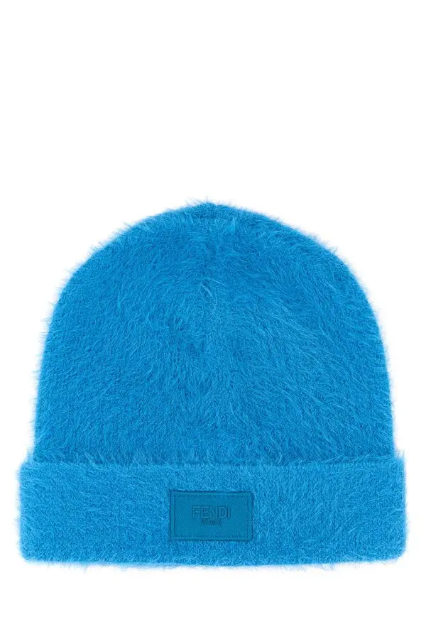 Fendi Light Nylon Beanie Hat - Blue