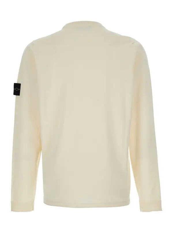 Stone Island Cotton Sweater With Round Neck And Long Sleeves - Multicolor