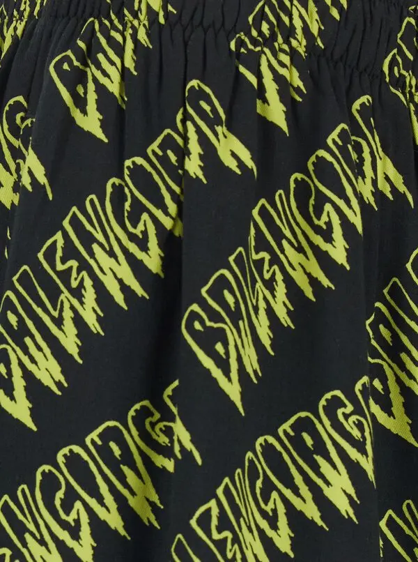 Balenciaga Creeper Viscose Shorts With Side Pockets - Yellow