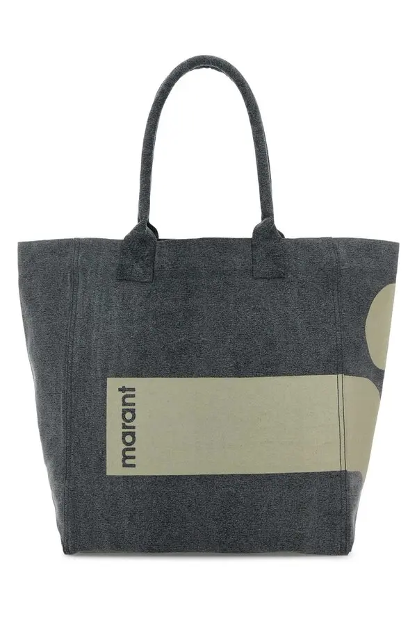 Isabel Marant Étoile Melange Grey Cotton Shopping Bag - Gray
