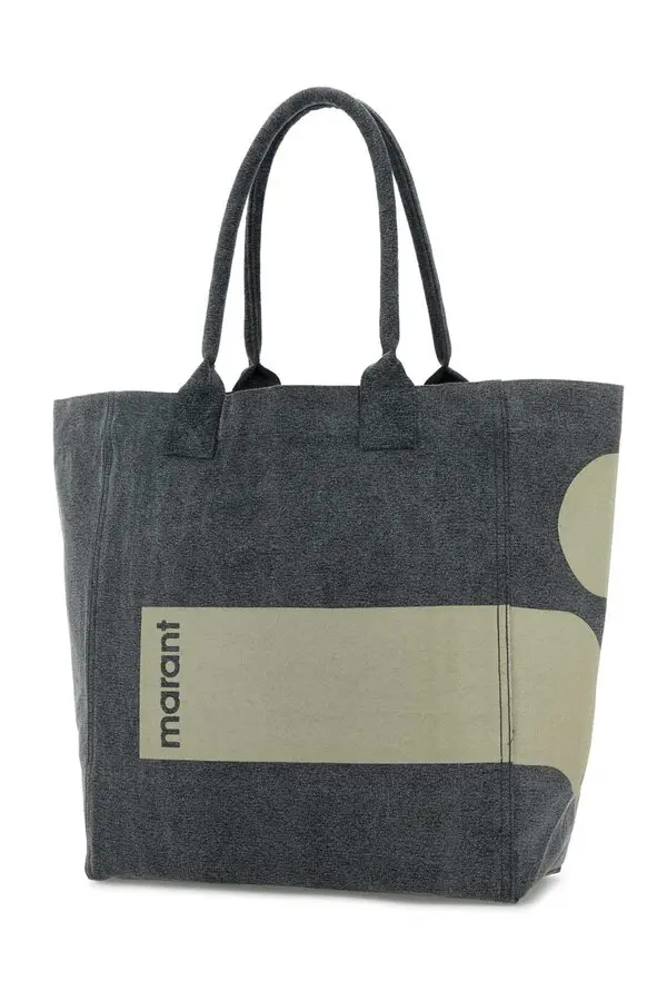 Isabel Marant Étoile Melange Grey Cotton Shopping Bag - Gray