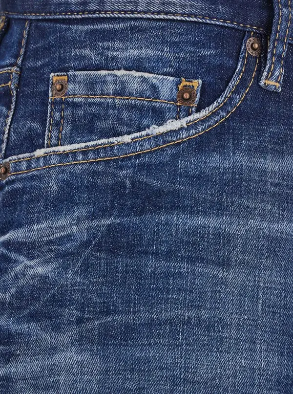 Dsquared2 Cotton Denim Shorts With Frayed Hem