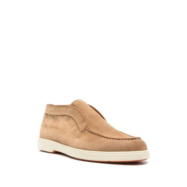 Santoni Suede Boots - Cream