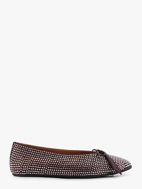 Attico Kali Rhinestone Ballerinas - Brown