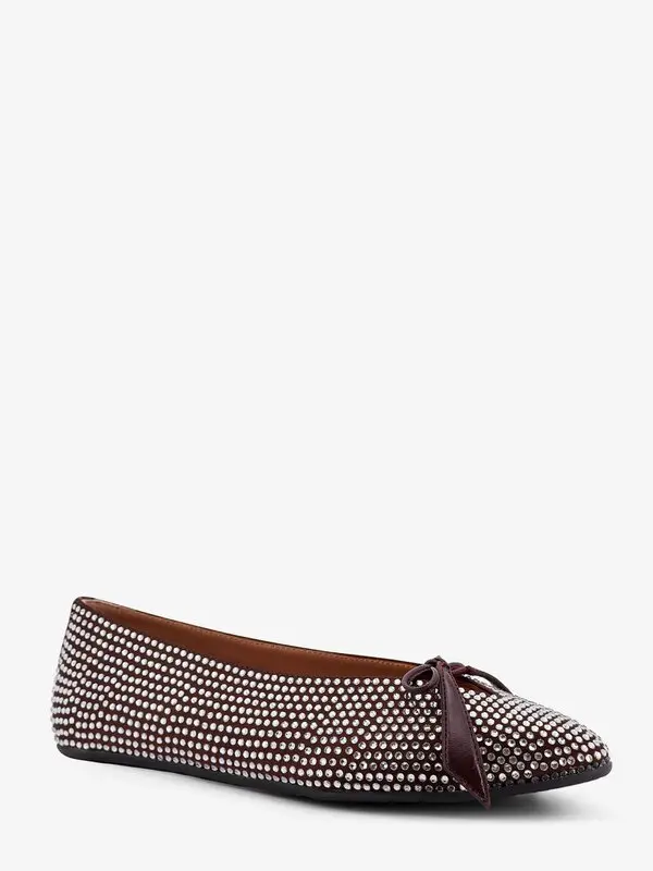 Attico Kali Rhinestone Ballerinas - Brown
