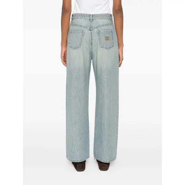 Miu Miu Denim Wide-leg Jeans - Blue