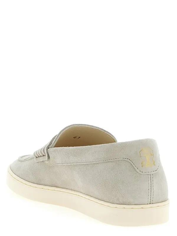 Brunello Cucinelli Suede Loafer Sneakers - Gray