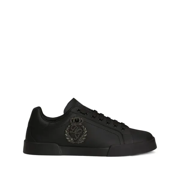 Dolce & Gabbana Low-top Sneakers With Logo Appliqu