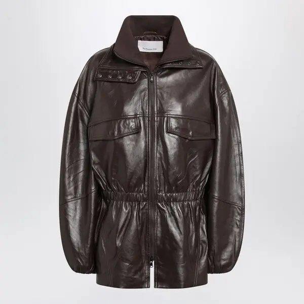 THE FRANKIE SHOP Plum Carnaby Leather Jacket