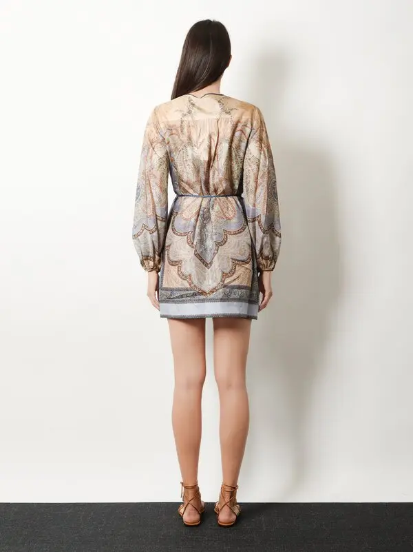 Zimmermann Wanderlust Tunic Silk Mini Dress - Multicolor