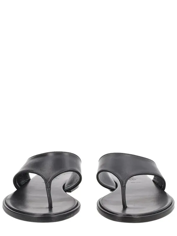 AeydĒ Leather Thong Sandals - Black