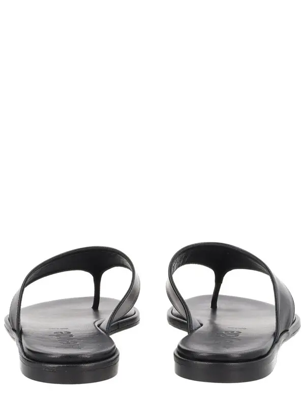AeydĒ Leather Thong Sandals - Black