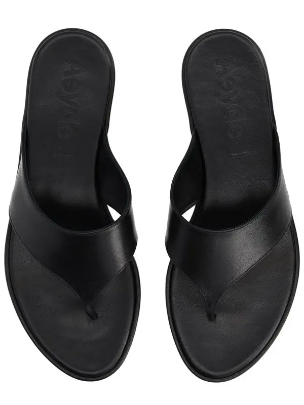 AeydĒ Leather Thong Sandals - Black