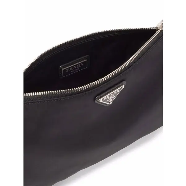 Prada Recycled Nylon And Leather Wristlet