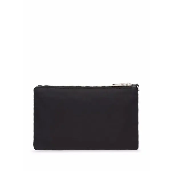 Prada Recycled Nylon And Leather Wristlet