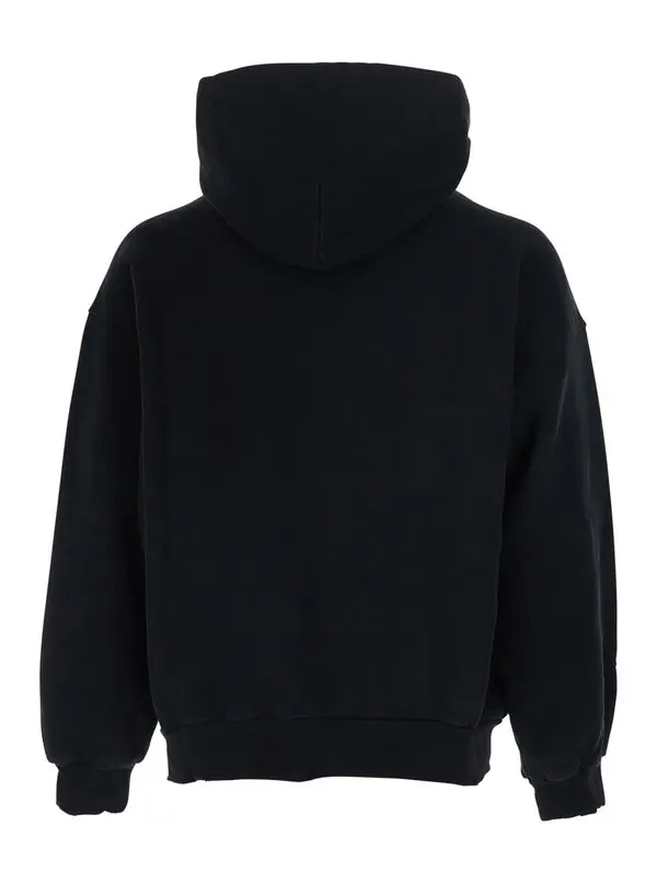 Balenciaga Oversized Logo Hoodie - Black
