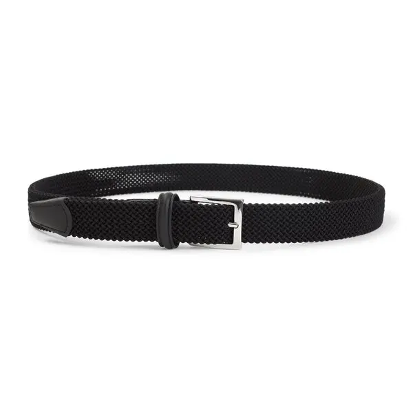 Kiton Twisted Elastic Belt - Black