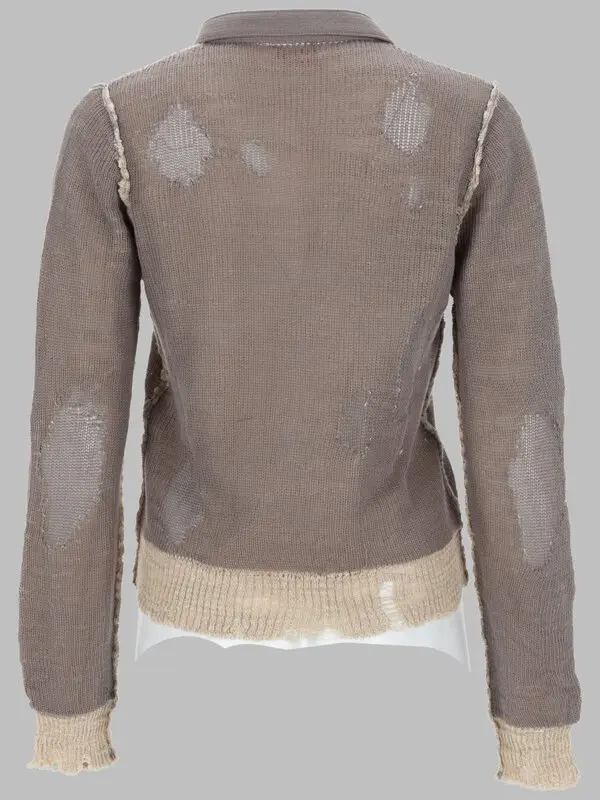 DIESEL® Knit Sweater With Distressed Details