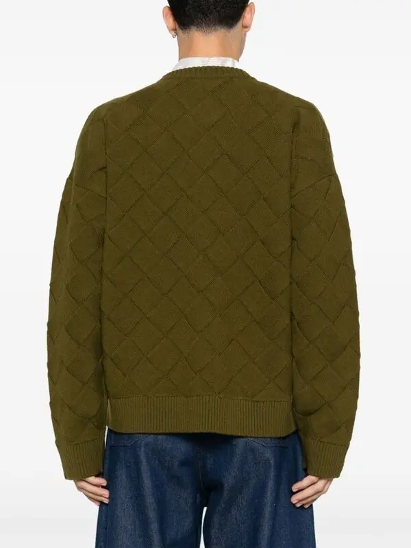 Bottega Veneta Wool Crew Neck Sweater With Intreccio Motif