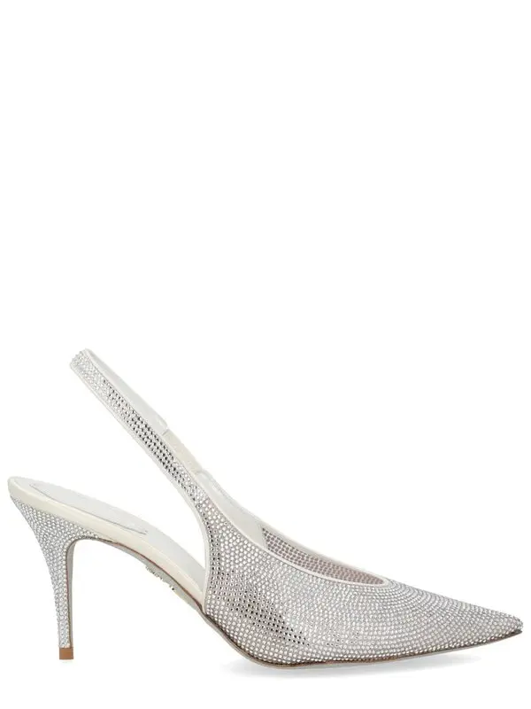 Rene Caovilla Jinny Slingback Pumps - Silver
