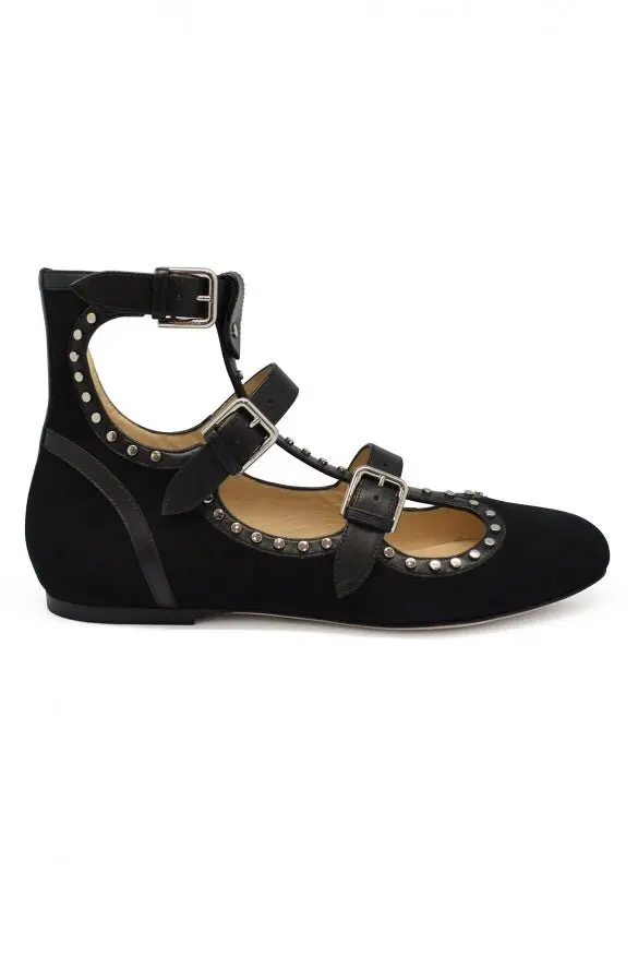 JIMMY CHOO Hartley Studded Ballet Flats