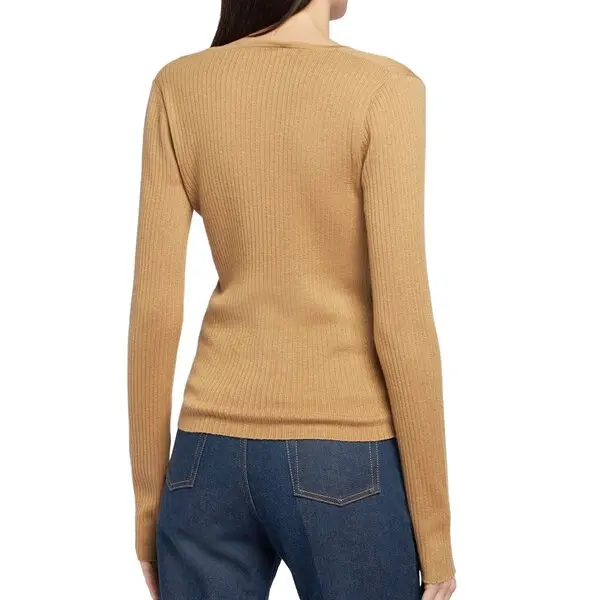 Max Mara Urlo V-neck Cashmere-silk Blend Sweater - Brown