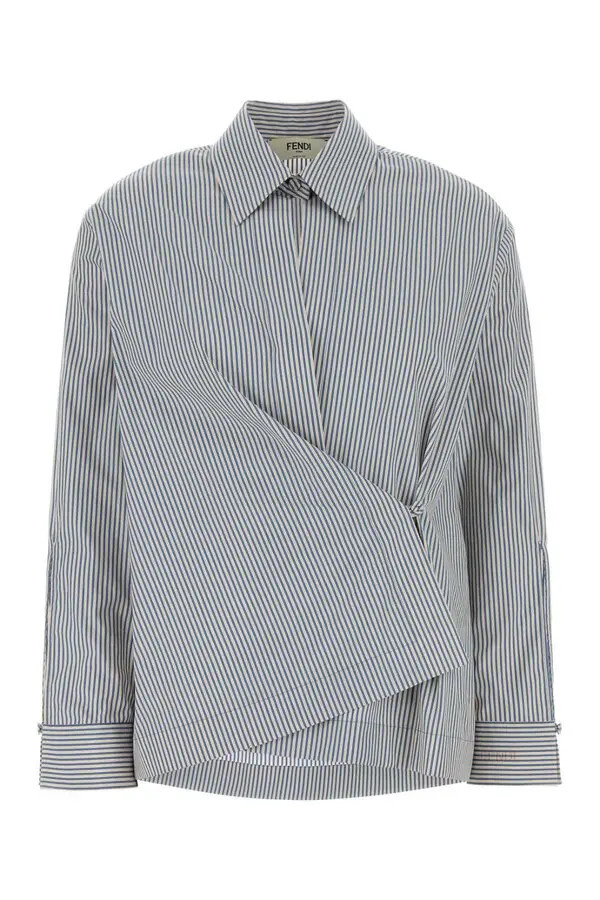 Fendi Embroidered Poplin Shirt - Multicolor