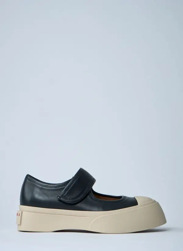 Marni Leather Mary Jane Platform Shoes - Black