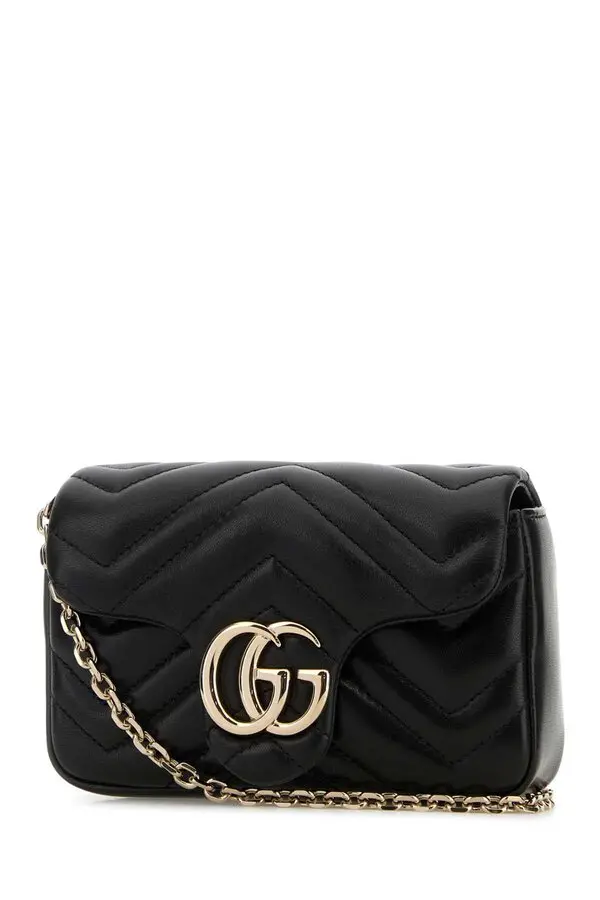 Gucci Leather Mini Gg Marmont Shoulder Bag