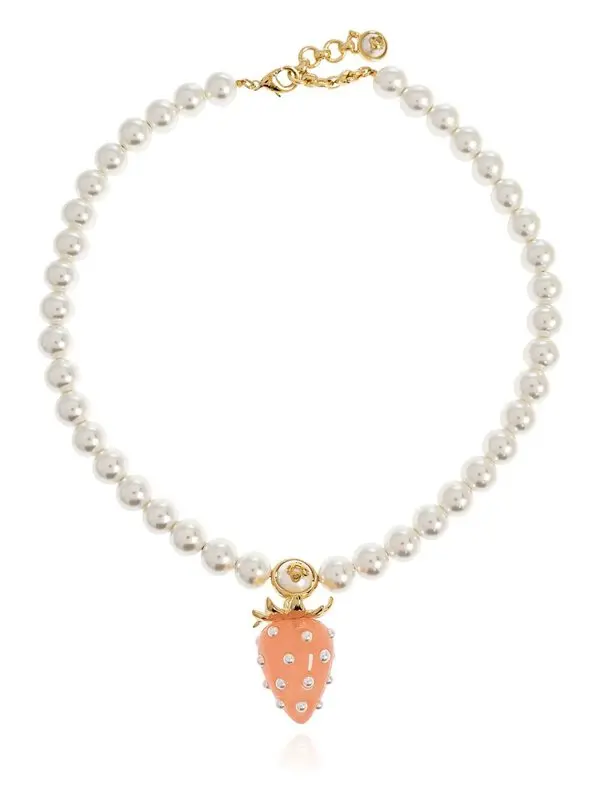 Casablanca Strawberry Pearl Necklace - Silver