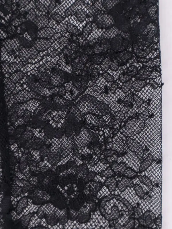 Alberta Ferretti Black Lace Top
