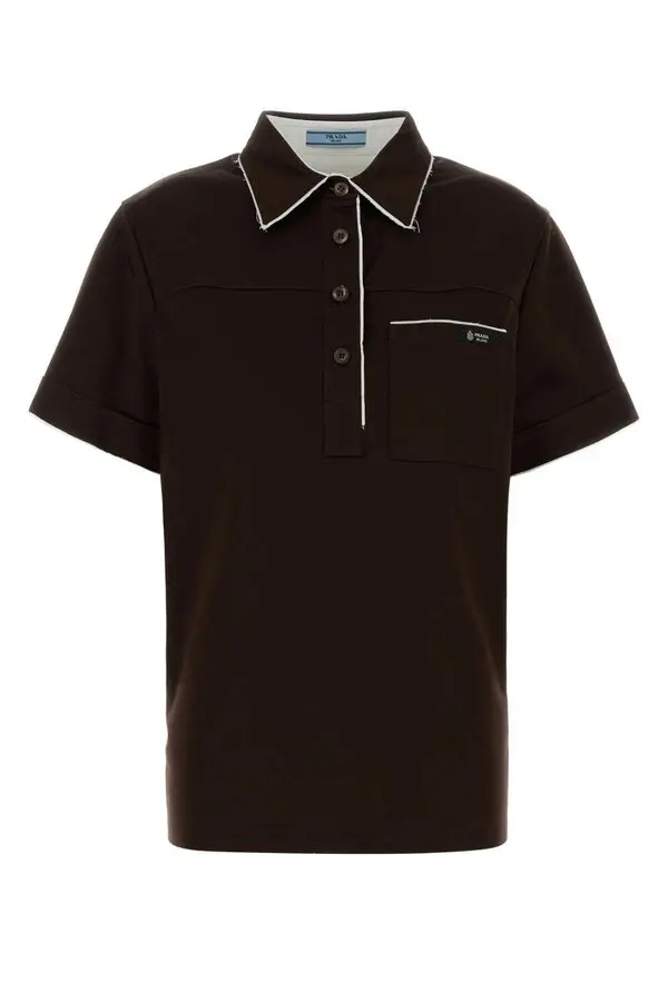 Prada Cotton Polo Shirt - Brown