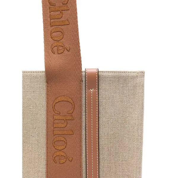 Chloé Woody Tote Bag - Cream
