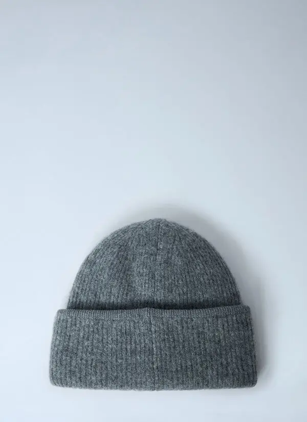 Jacquemus Wool-blend Logo Beanie Hat - Gray