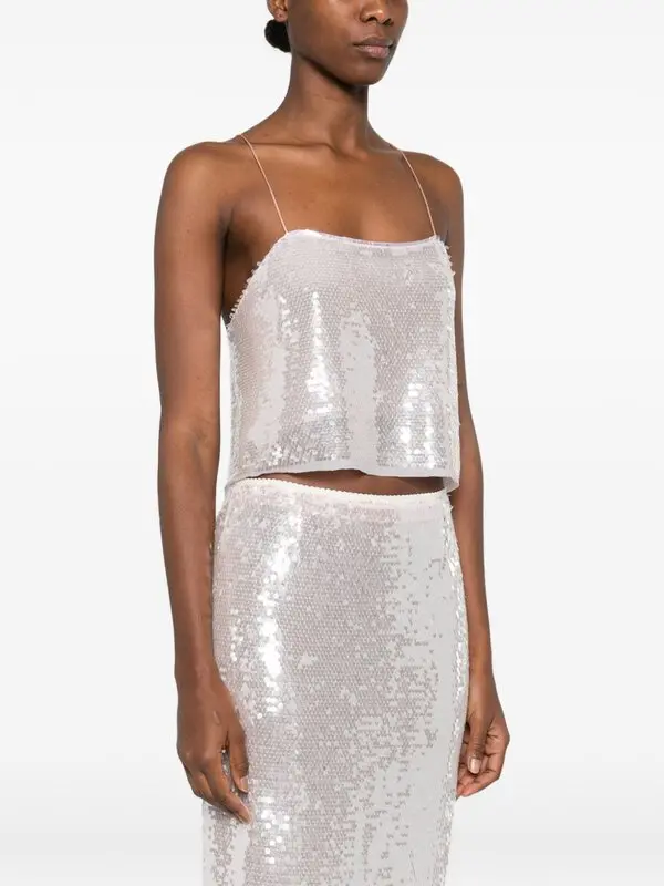 FORTE_FORTE Sequined Cropped Top - Multicolor
