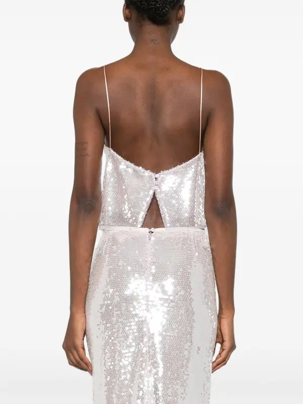 FORTE_FORTE Sequined Cropped Top - Multicolor