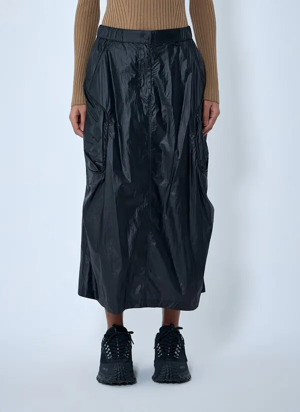 Moncler Technical Midi Skirt - Black