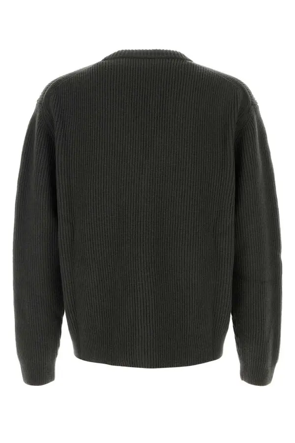 Gucci Ribbed Virgin Wool And Cashmere Blend Cardigan - Gray