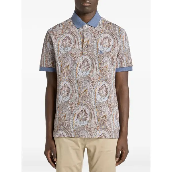 Etro Neutrals Polo Shirts - Cream