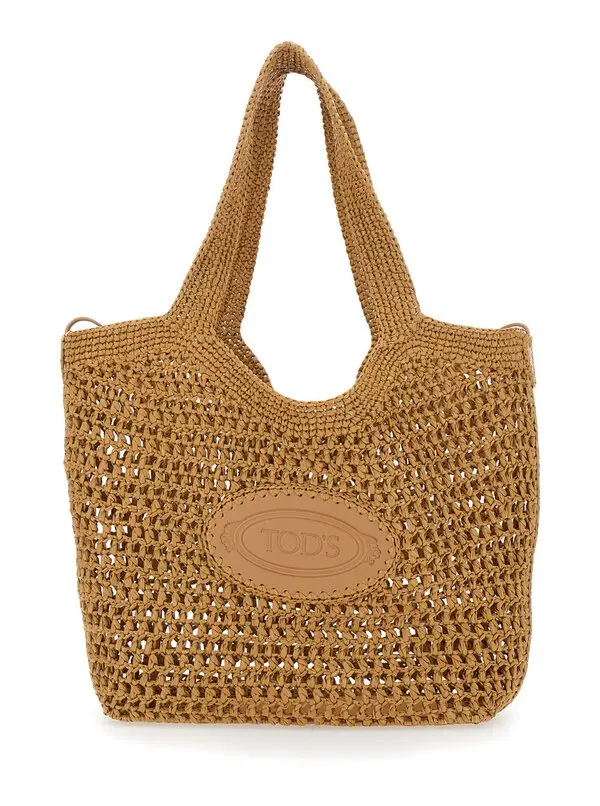 TOD'S Raffia Shopper Bag - Multicolor