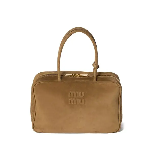 Miu Miu Embossed Logo Tote Bag - Green