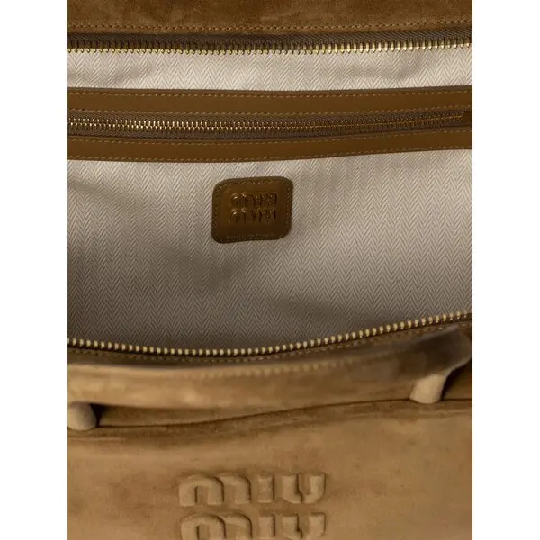 Miu Miu Embossed Logo Tote Bag