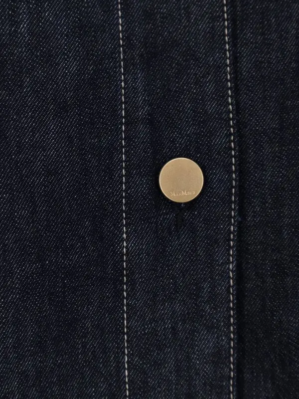 Max Mara Denim Shirt With Classic Collar - Multicolor