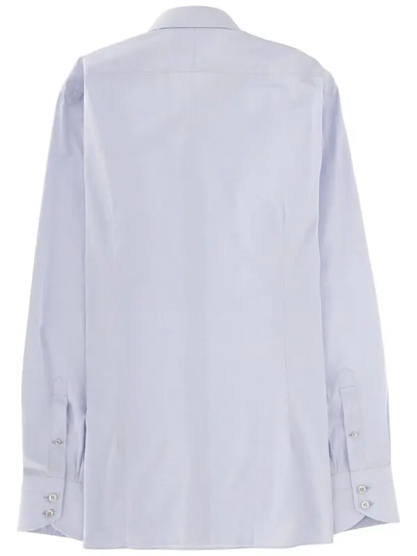 TOM FORD Shirt With Classic Collar - Blue