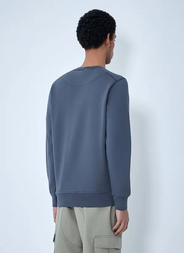 Stone Island Long-sleeve Cotton Sweatshirt With Logo Patch - Gray