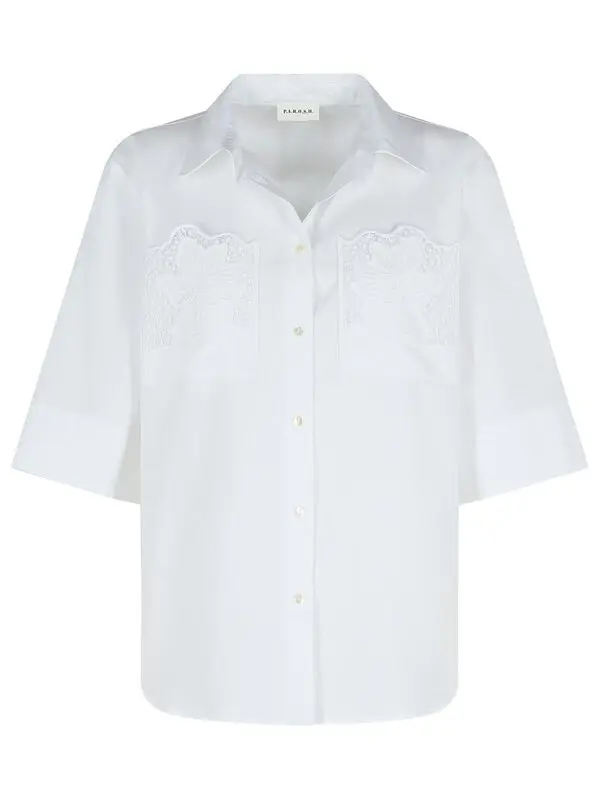 P.a.r.o.s.h Cotton Shirt With Embellished Pockets