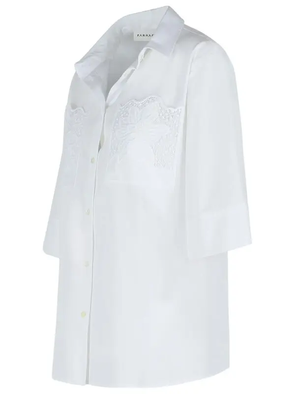 P.a.r.o.s.h Cotton Shirt With Embellished Pockets